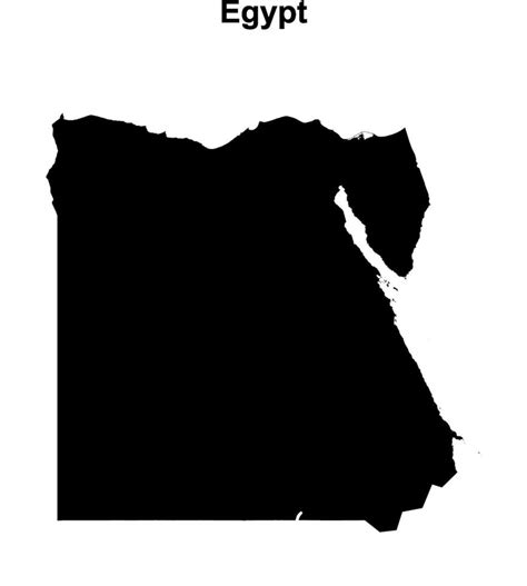 Egypt Blank Outline Map Design 45797629 Vector Art At Vecteezy
