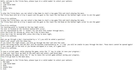 Github S2mazinotriviamaze The Trivia Maze Will Be A Java Based Application That Uses Text
