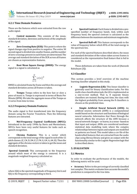 Irjet Music Genre Classification Using Machine Learning Algorithms A