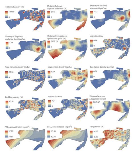 Spatial Distribution Of Environmental Influencing Factors Download Scientific Diagram