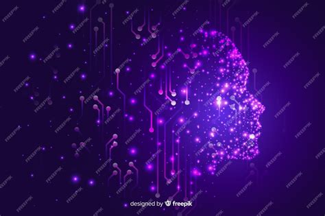 그라디언트 및 빛나는 입자면 무료 벡터