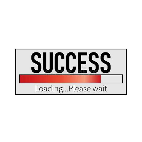 Design Of Success Progress Bar Loading Concept Of Creating Or Waiting
