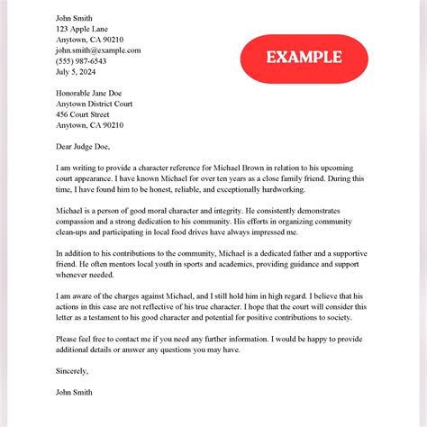 17 Sample Character Reference Letter For Court Judge