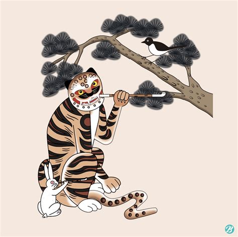 호랑이 민화 일러스트 Archives Urbanbrush