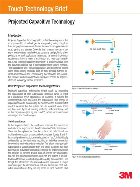 Projected Capacitive Technology Overview 10 13 Pdf Touchscreen