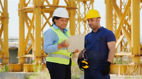 Engineers Looking At The Blueprint They Are Holding Free Stock Video Footage Royalty Free 4k