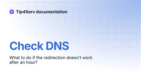 Check Dns Tip4serv Documentation