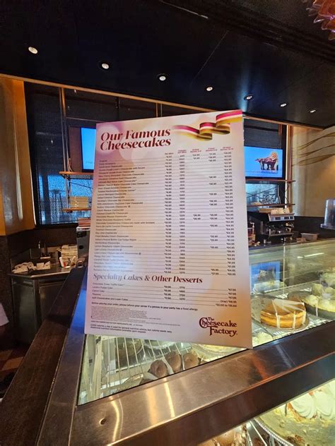 The Cheesecake Factory Menu Updated November 2025