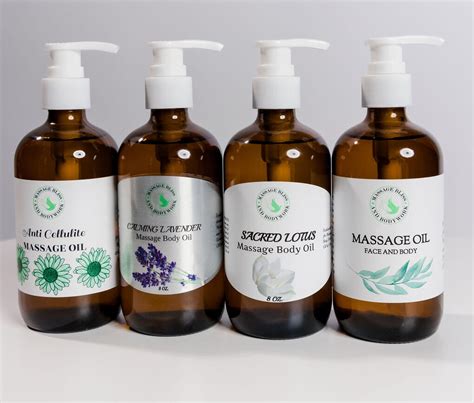 Massage Oils And Products We Use For Our Massage Services