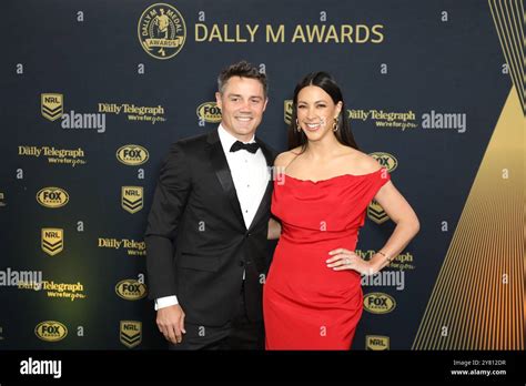Sydney Australia 2nd October 2024 Cooper Cronk And Tara Rushton On