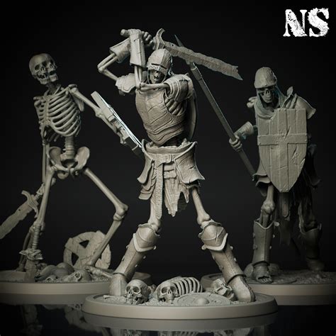 💀 Skeleton Warrior Bundle・ 3d File For 3d Printing・cults