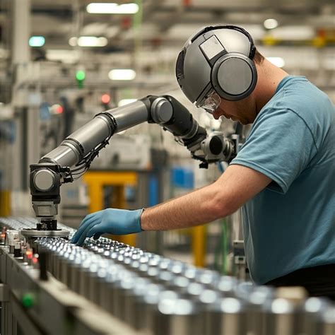 collaborative robots cobots working alongside human operators to
