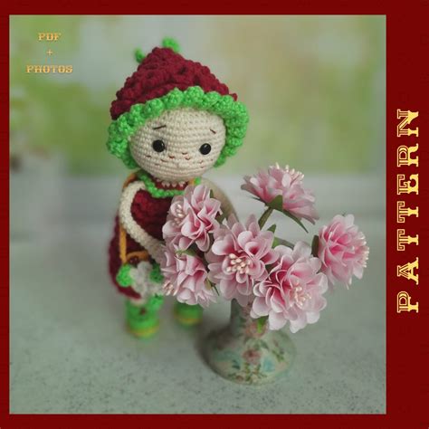 Crochet Raspberry Doll Pattern Amigurumi Raspberry Cute Doll Pattern Pdf English Tutorial Etsy