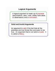 Euler Diagrams Logical Arguments A Logical Argument Is Made Up Of Premises Assumptions Laws