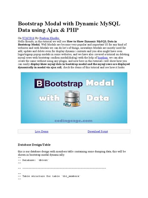 Kumpulan Tutorial Bootstrap Php Mysql Jquery Pdf Ajax Programming Software Development