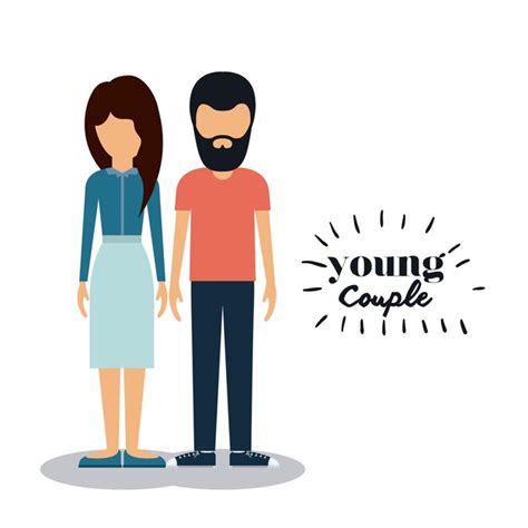 Dise O De Pareja Joven Vector Premium