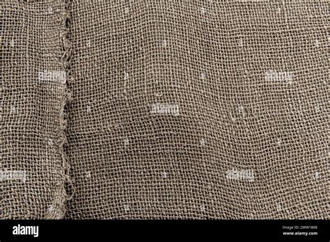 Cloth The Texture Of The Burlap Fabric Is Close Up Packaging Material