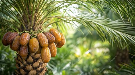 Phoenix Dactylifera Medjool Date Professional Farm Medjool Date Growing Palm Tree Surrounded