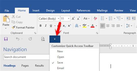 Personnaliser La Barre Doutils Daccès Rapide Dans Word 2016 Tech