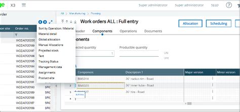 How To Exclude Components On A Work Order In Sage X3 Sage X3 Tips Tricks And Components