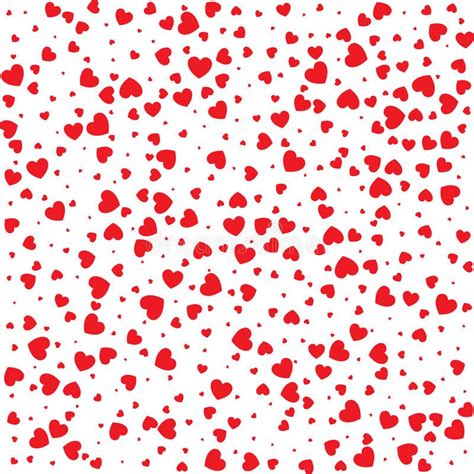Abstract Seamless Heart Pattern Background Paper Red Hearts And Dots