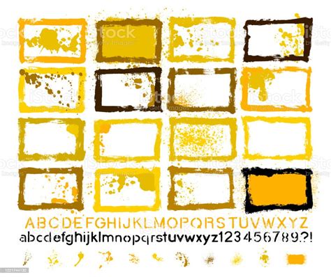 벡터 손으로 그린 텍스처 테두리 및 페인트 스플래시 세트 아티스트 자신의 컬렉션 가장자리에 대한 스톡 벡터 아트 및 기타 이미지 가장자리 거친 검은 테두리 Istock