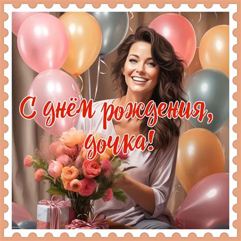 Открытка с днем рождения взрослой дочки скачать бесплатно