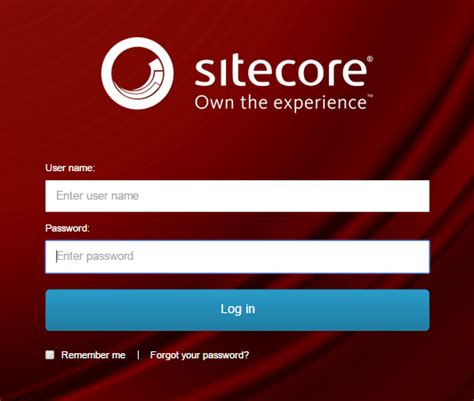 Log In To The Sitecore Experience Platform Sitecore Documentation