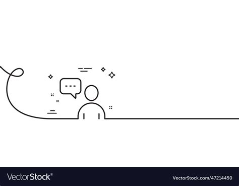 User Communication Line Icon Profile Sign Vector Image