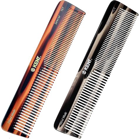 Kent 16t Hair Dressing Comb Set Fine And Wide Tooth Dresser Comb For