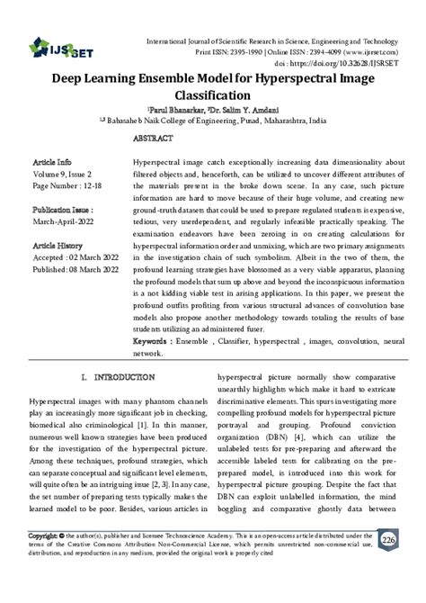 pdf deep learning ensemble model for hyperspectral image classification