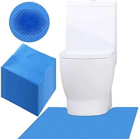 Peryiter 25 Pcs Disposable Toilet Commode Mat U Shaped
