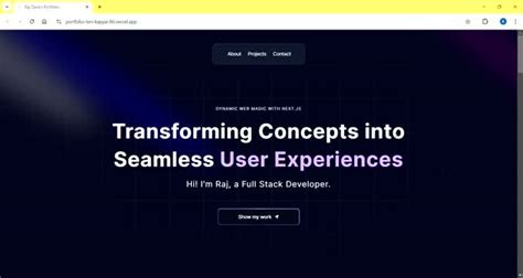 Raj Dave On Linkedin Portfolio Webdevelopment Nextjs Tailwindcss