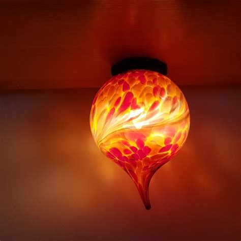 Square Glass Diffuser Lamp With Led Light Base Unique Home Fragrance Vessel Artisan Made