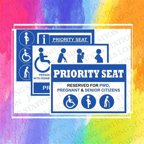 Priority Seat Laminatedpvc Signage Shopee Philippines