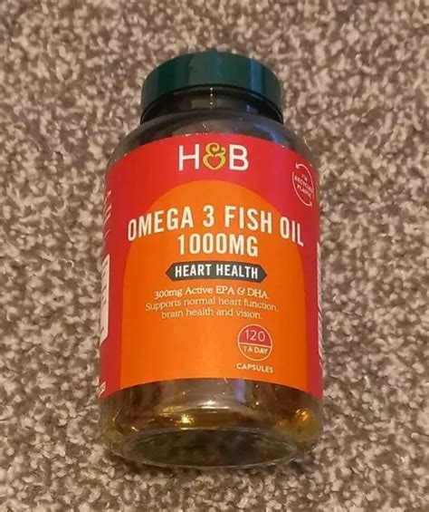 Holland And Barrett Omega 3 Fish Oil 1000mg 120 Capsules £1000