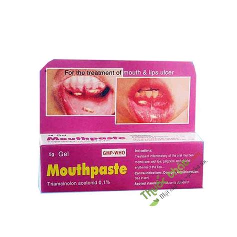Mouthpaste 5g Điều Trị Các Chứng Viêm Loét Niêm Mạc Miệng Và Môi
