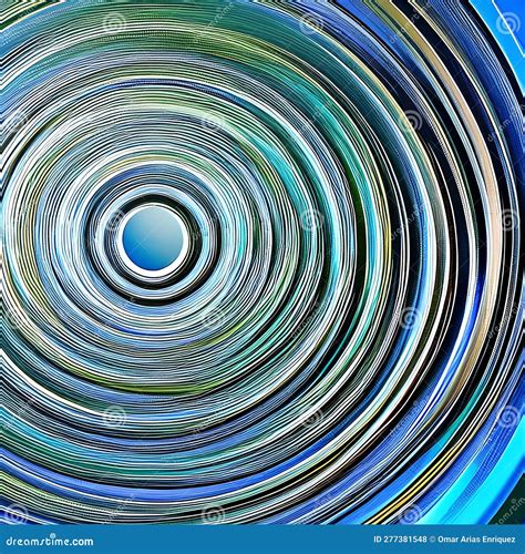 An Abstract Design With Interlocking Circles In Shades Of Blue And