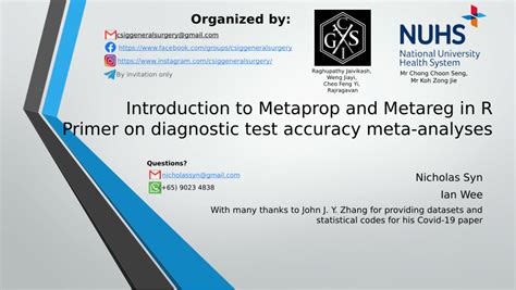 Pdf Systematic Review And Meta Analysis Workshop Day 2 Meta Analysis Of Proportions And