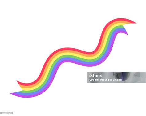 추상적인 무지개 리본 또는 배너 Lgbt 프라이드 깃발 프라이드의 달 그래픽 포스터 디자인 요소 템플릿입니다 0명에 대한 스톡