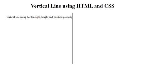 Vertical Line In HTML