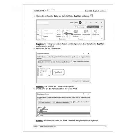 Excel 365 Duplikate Entfernen Anleitung S0455 P Wissenssprung Excel 365 Duplikate Entfernen Anleitung S0455 P Wissenssprung