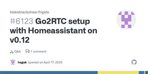 Go2rtc Setup With Homeassistant On V012 · Blakeblackshear Frigate