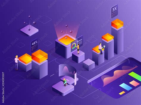 Data Analysis Concept Based Isometric Design With Illustration Of Analysts Alnalysis The Data