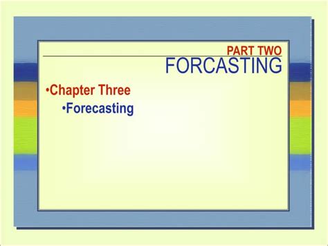 Operations Management Ch3forecasting Pptx