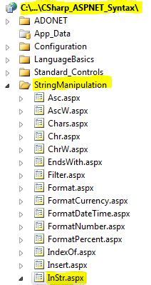 C Sharp Instr Example Asp Net C Instr Syntax Source Code