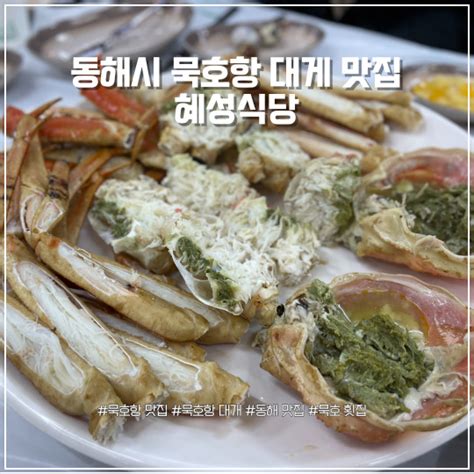 동해시 묵호항 대게 맛집 혜성횟집 현지인 가성비 식당 네이버 블로그