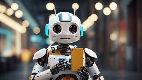 premium ai image cute robot with speech bubble