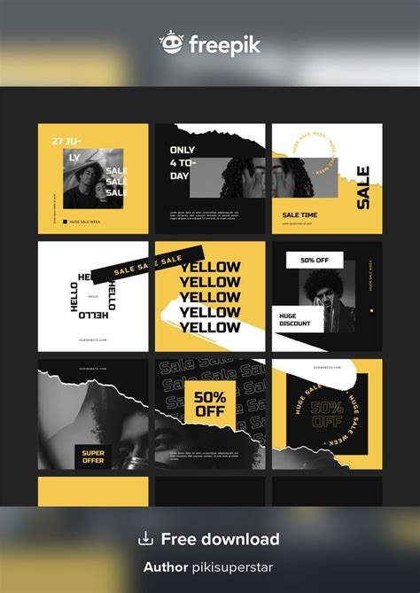 Instagram Puzzle Feed 소셜 미디어 디자인 Instagram 피드 카드 레이아웃