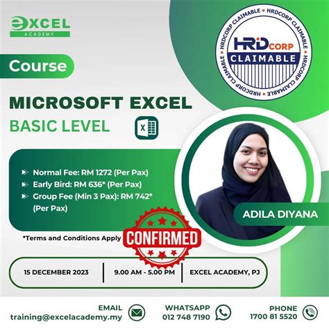 Hrd Corp Claimable Course Microsoft Excel Basic Level 15 December